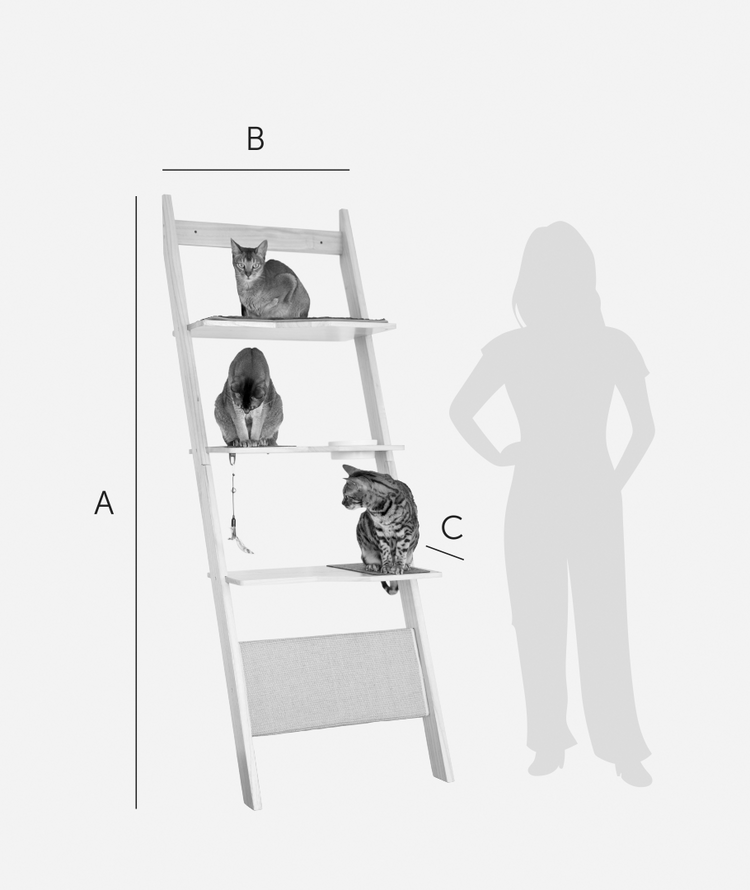 Ladder cat tree with scratcher – BeOneBreed